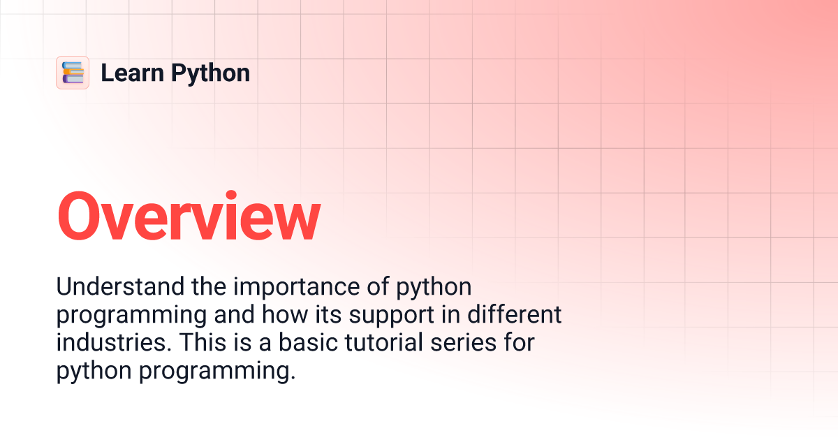 Overview | Learn Python